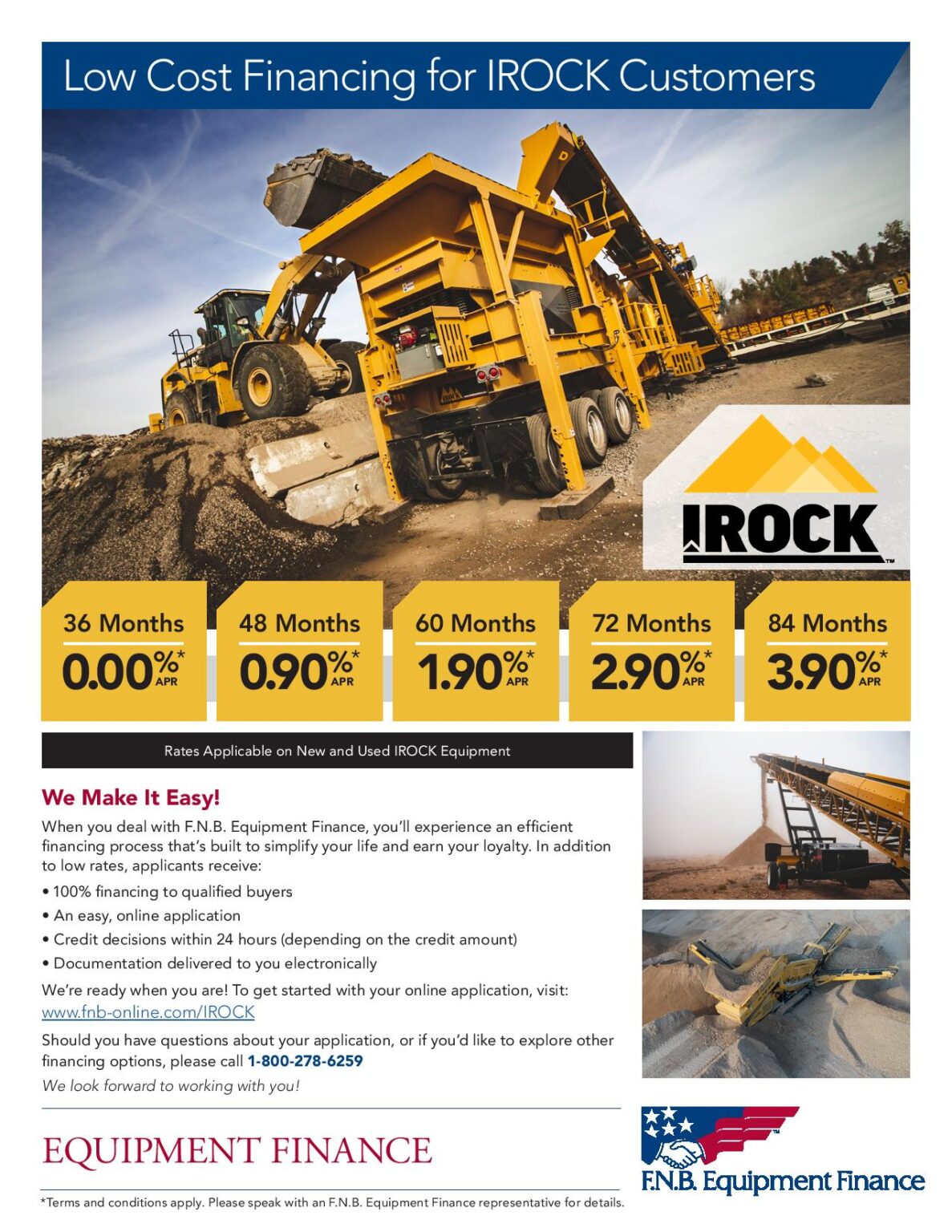 IROCK Equipment Available for Low Cost Financing ! - Ace Equipment ...
